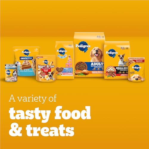 PEDIGREE CHOPPED GROUND DINNER Adult Soft Wet Dog Food, Beef, Bacon & Cheese Flavors, 3.5 oz Pouches, 16 Pack