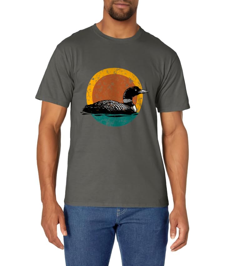 Faded Loon Earthy Design with Retro Colors T-Shirt