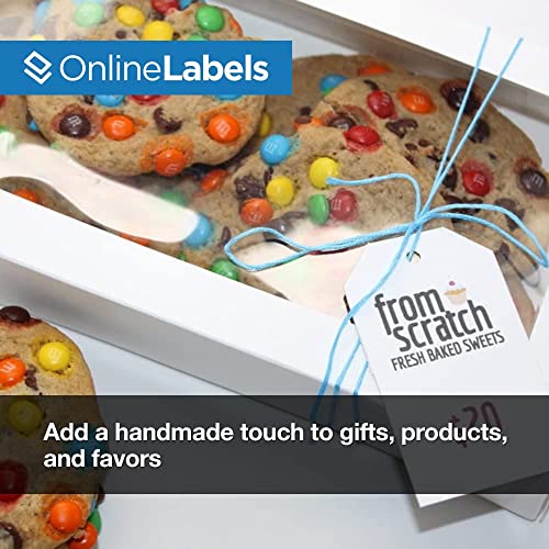 Printable Tags - 1.75 x 3 - Cardstock - Pack of 1,200, 100 Sheets - Inkjet/Laser Printer - Online Labels