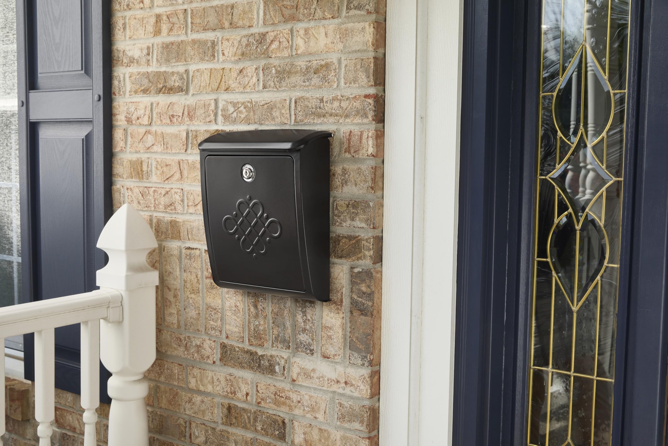 Architectural Mailboxes Bordeaux Galvanized Steel, Locking, Wall Mount Mailbox, 2697RZ-10, Rubbed Bronze, Medium Capacity