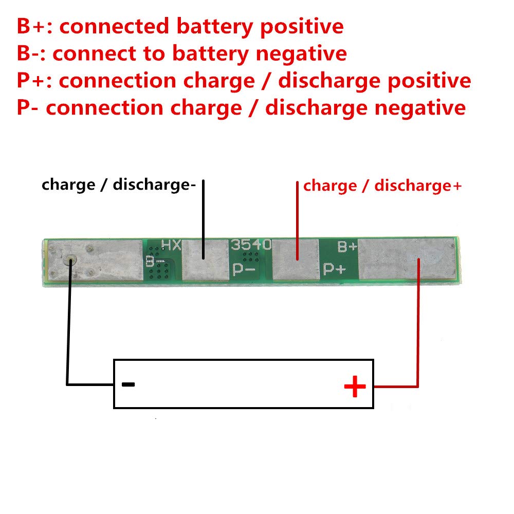 ANMBEST 5PCS 1S 3.7V 4A 18650 Charger PCB BMS Protection Board for Li-ion Lithium Battery Cell