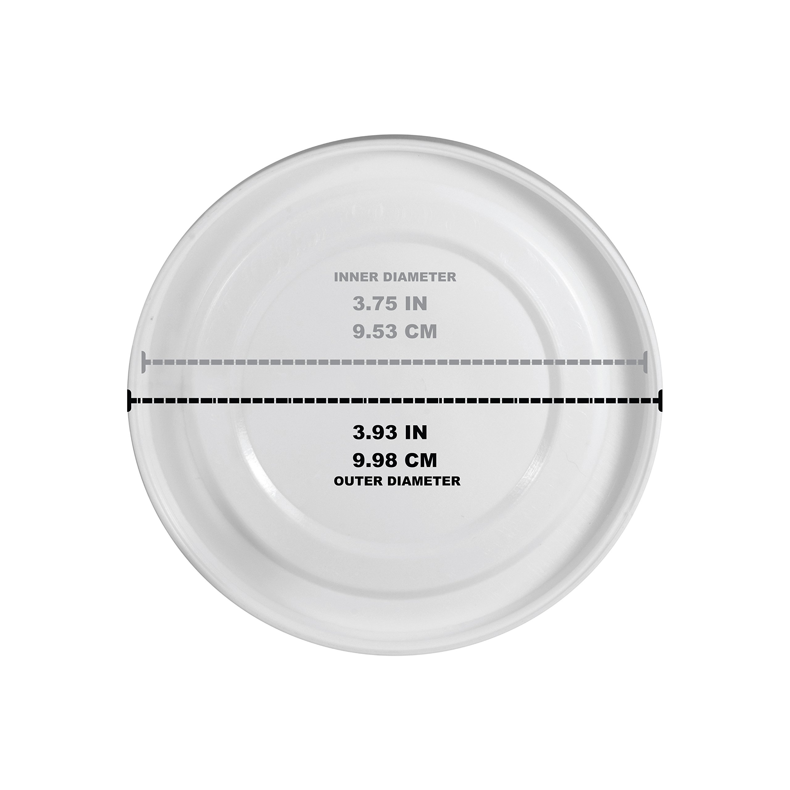Mian White Plastic Lids fits Luminarc Working Glass 6 Pack
