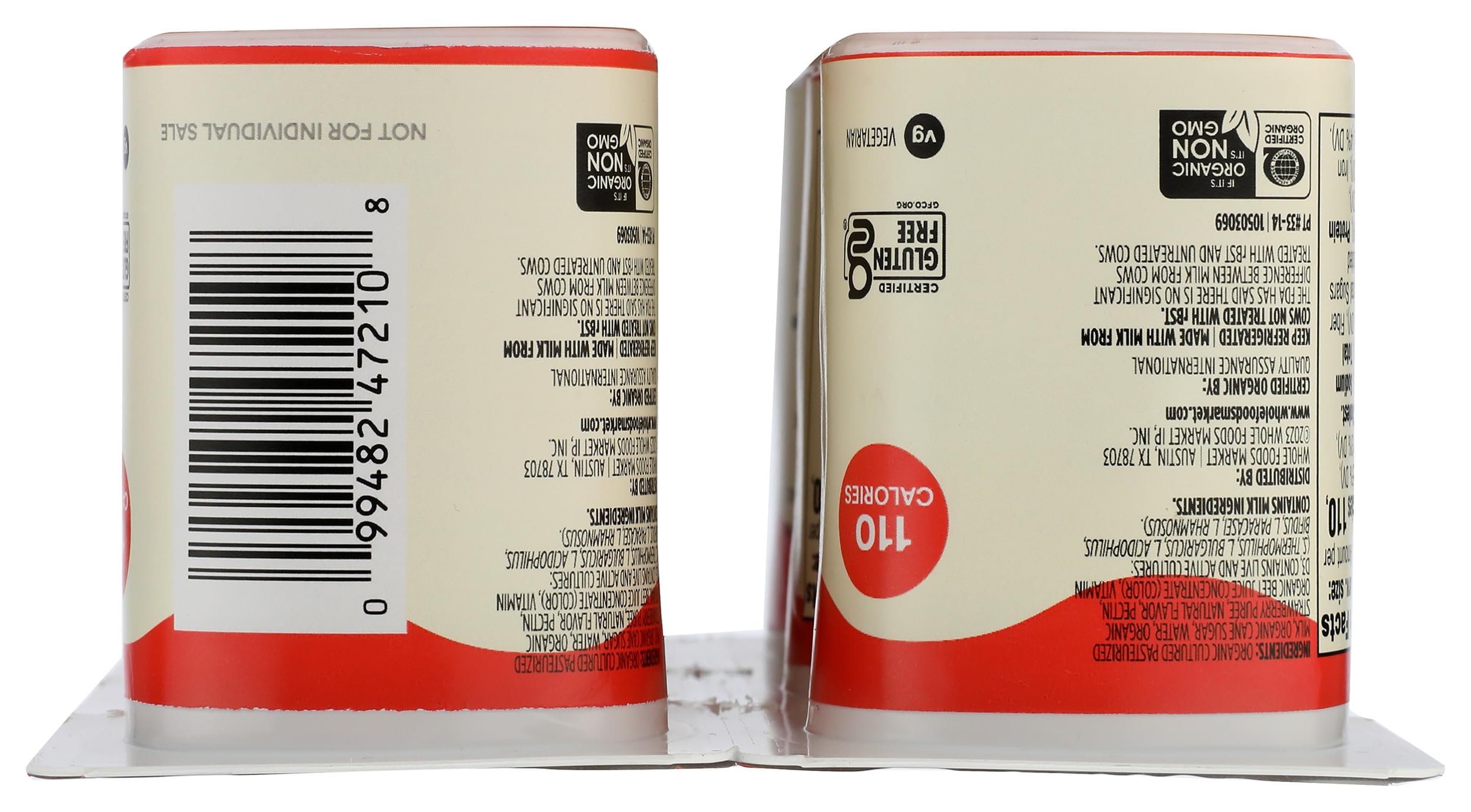 365 by Whole Foods Market, Yogurt Strawberry 6Pk Organic, 24 Ounce