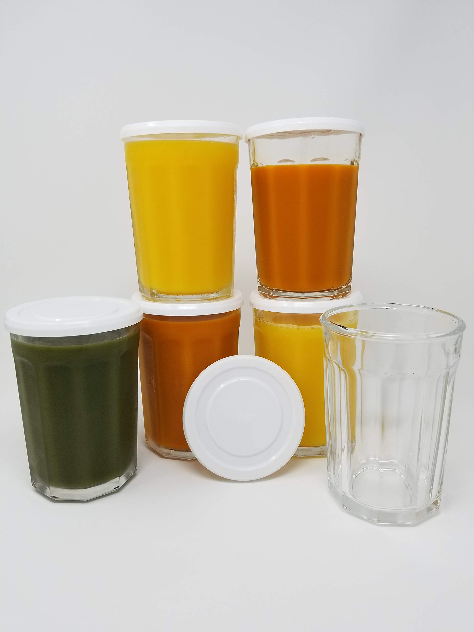 Mian White Plastic Lids fits Luminarc Working Glass 6 Pack