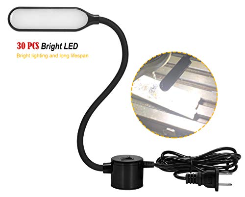 Amazing power Sewing Machine Light LED Flexible Gooseneck Work Lamp with Magnetic Mount Base for Workbench Lathe Drill Press