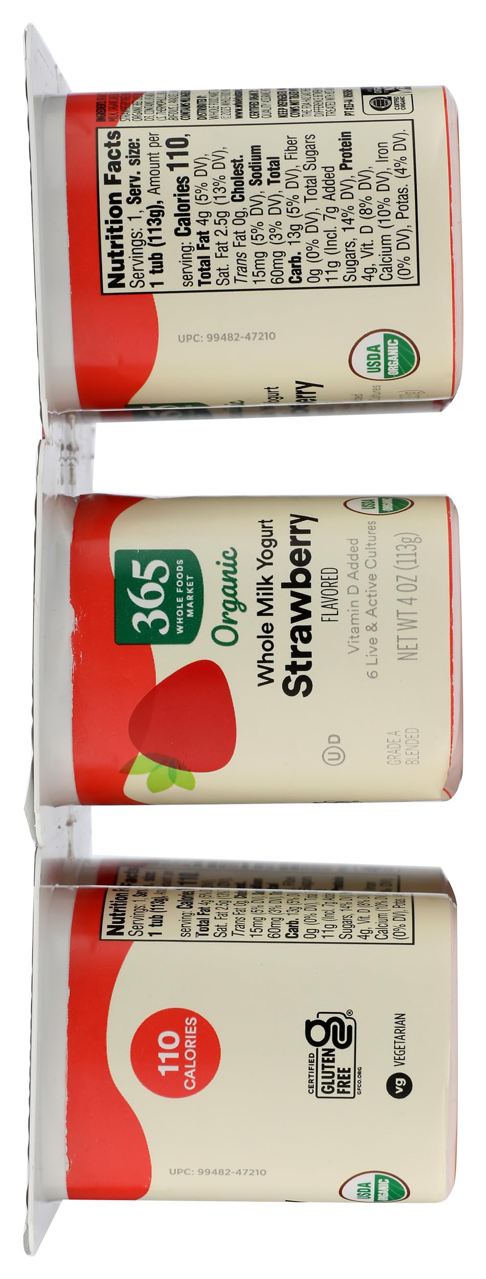365 by Whole Foods Market, Yogurt Strawberry 6Pk Organic, 24 Ounce
