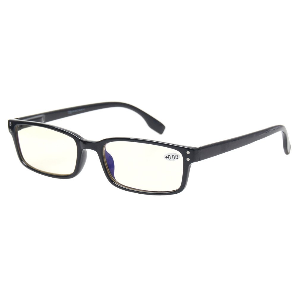Kerecsen Computer Glasses 2 Pair UV Protection, Anti Blue Rays, Anti Glare and Scratch Resistant Computer Reading Glasses (Black, 1.50, multiplier_x)