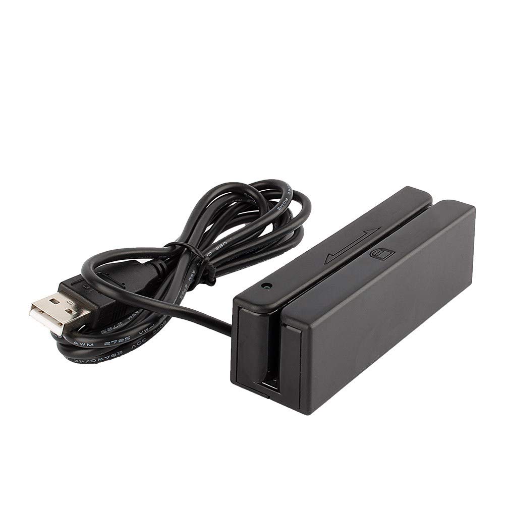 Swipe Card Reader, MSR90 USB Magnetic Strip Card Reader 3 Tracks Mini Mag Hi-Co Swiper