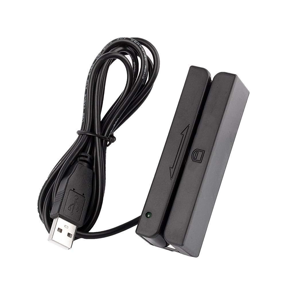 Swipe Card Reader, MSR90 USB Magnetic Strip Card Reader 3 Tracks Mini Mag Hi-Co Swiper
