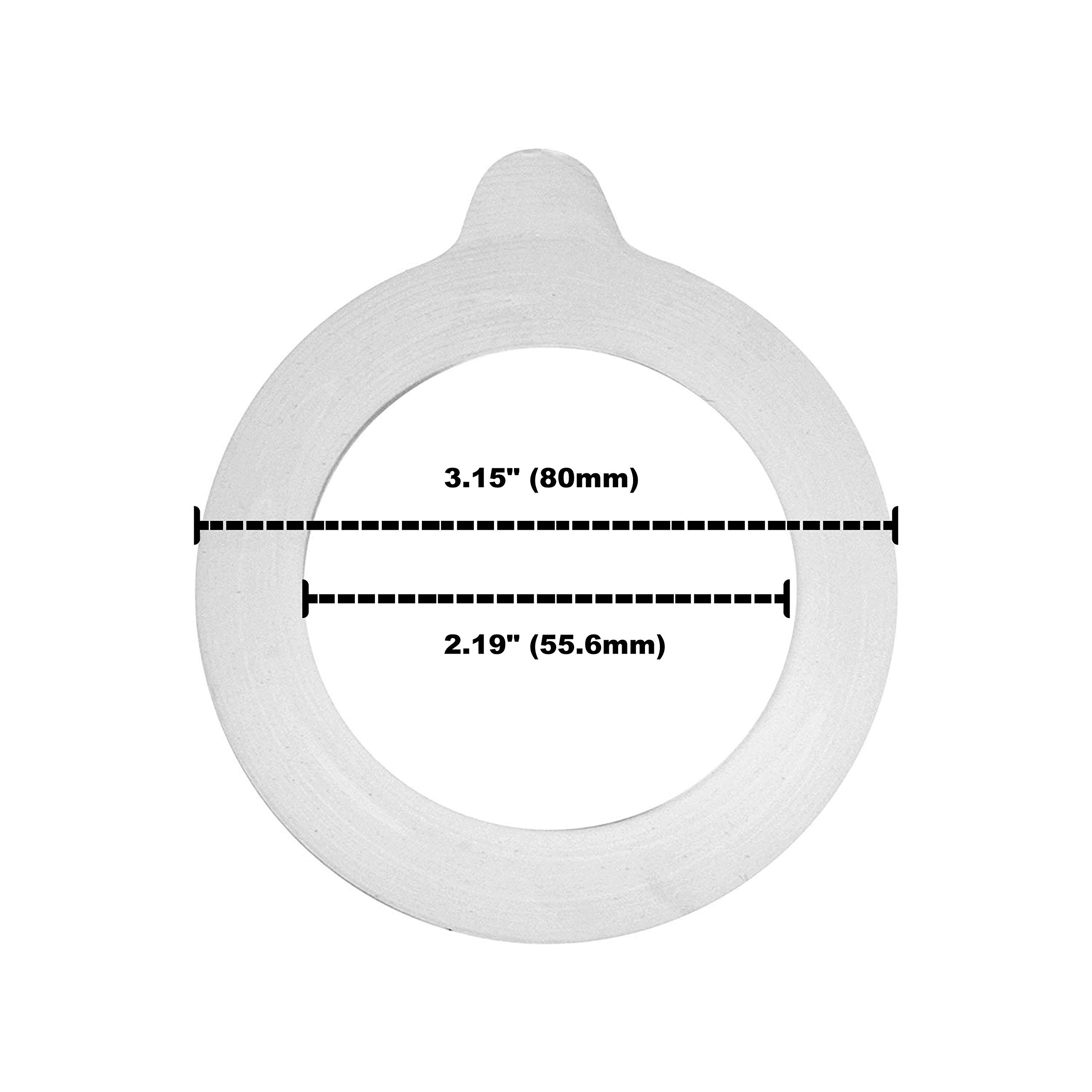 Sunshine Mason Co, Wire Bail Rubber Jar Gaskets 3.15" (80mm) fits Bormioli Fido Jars Made in USA 12 Pieces