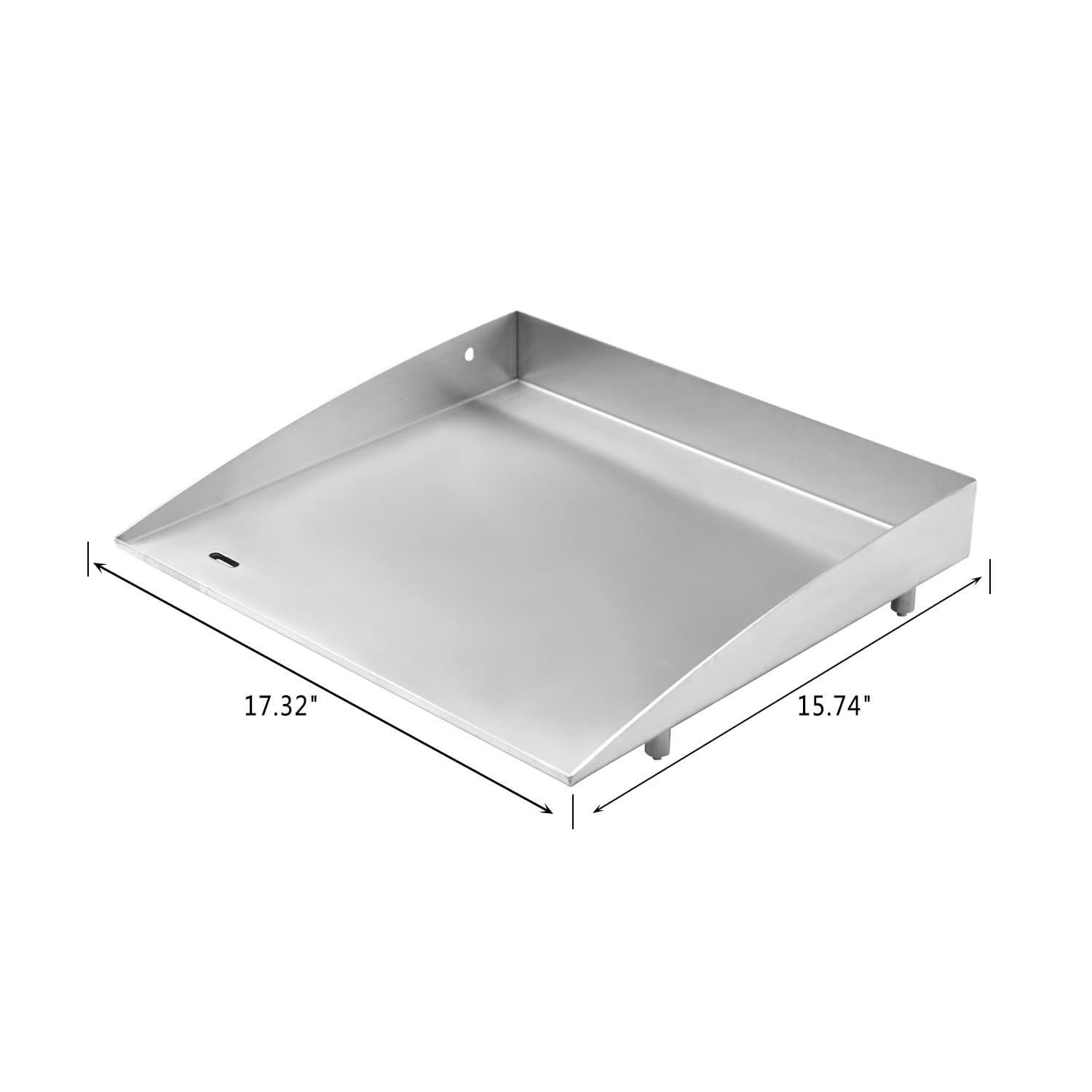 Stanbroil Stainless Steel Flat Top Griddle, Gas Grill Griddle for Blackstone 1650 Portable Propane Fuelled Tabletop Grill with Front Grease System - 17 Inches