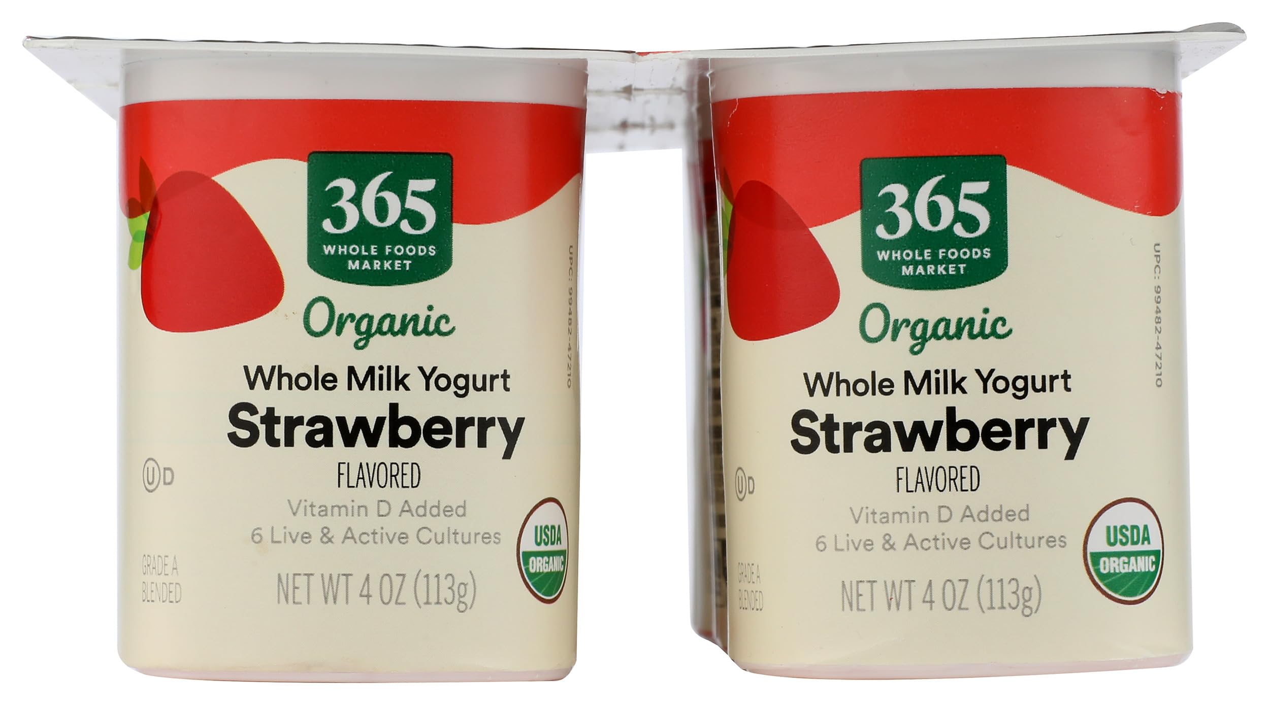 365 by Whole Foods Market, Yogurt Strawberry 6Pk Organic, 24 Ounce