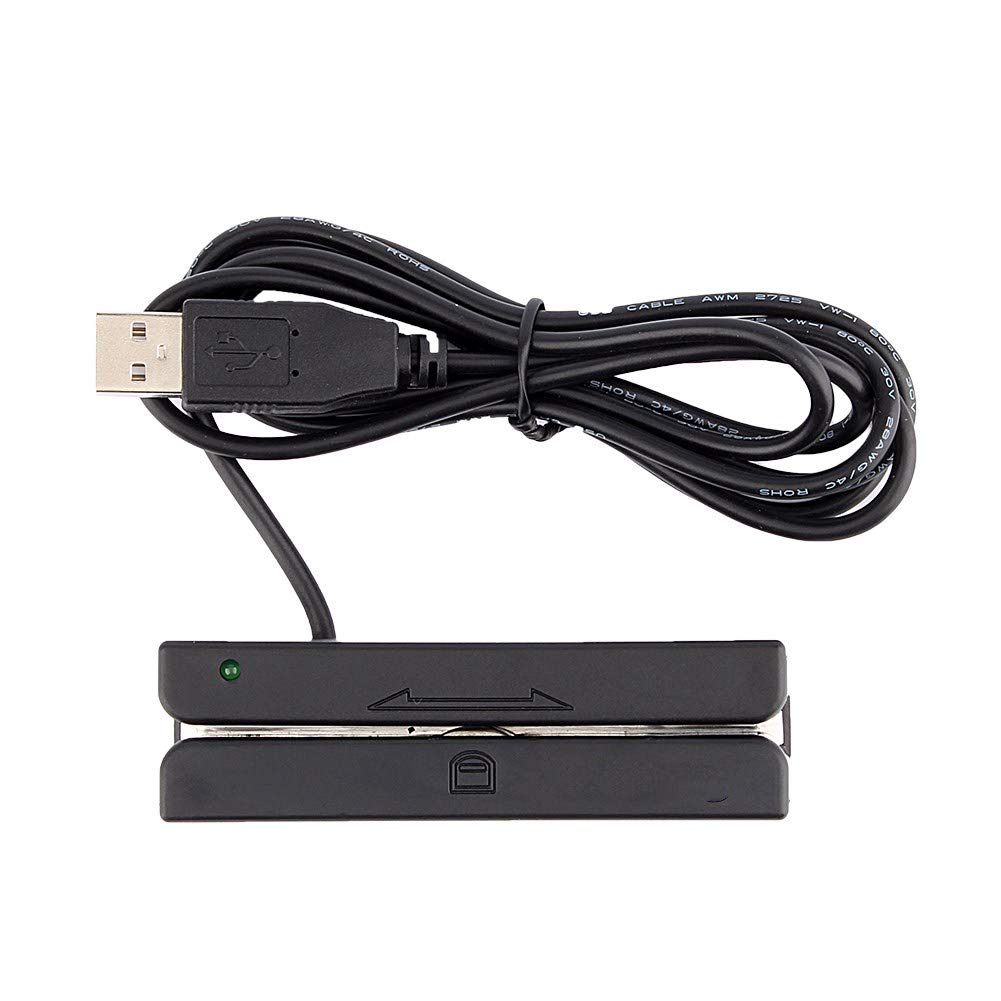 Swipe Card Reader, MSR90 USB Magnetic Strip Card Reader 3 Tracks Mini Mag Hi-Co Swiper