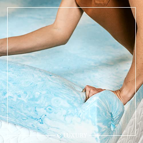 eLuxurySupply 3 Inch Memory Foam Mattress Topper - Temperature Regulating Mattress Pad - 2 lb Density for High Support - CertiPUR-US Certified - Twin Size