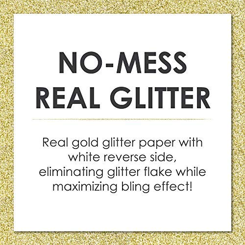 Big Dot of Happiness Gold Glitter Star - No-Mess Real Gold Glitter Cut-Outs - Party Confetti - Set of 24