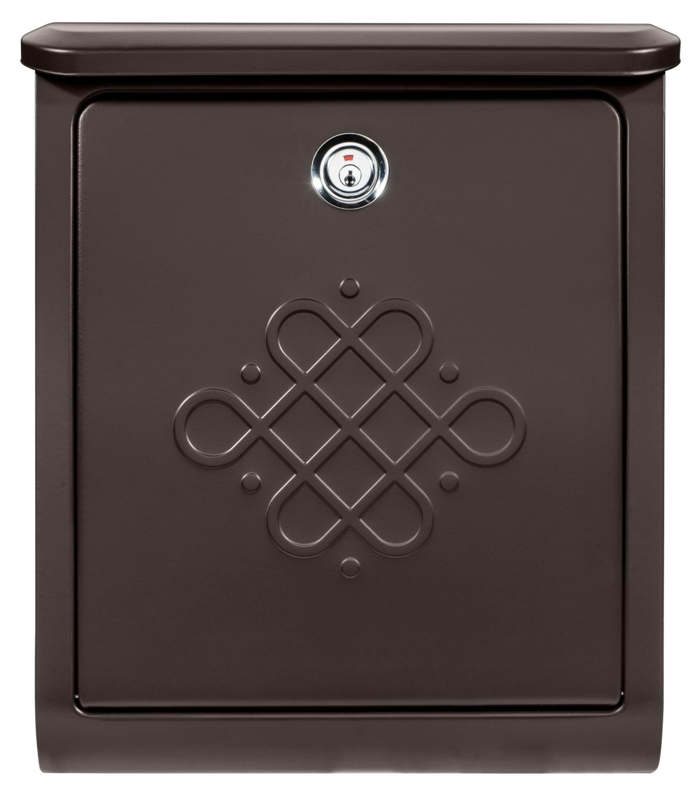 Architectural Mailboxes Bordeaux Galvanized Steel, Locking, Wall Mount Mailbox, 2697RZ-10, Rubbed Bronze, Medium Capacity