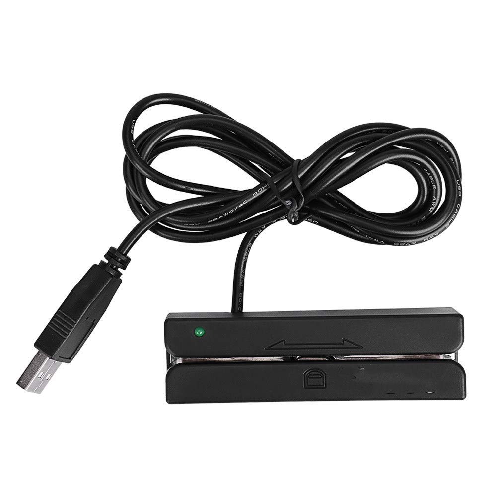 Swipe Card Reader, MSR90 USB Magnetic Strip Card Reader 3 Tracks Mini Mag Hi-Co Swiper