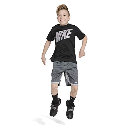 Nike 8" Dry Short Trophy, Dri-FIT Boys' training shorts, Athletic shorts, Black/White/White, XS