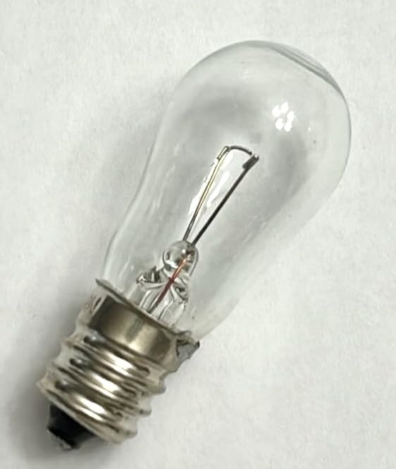WR02X12208 Light Bulb Refrigerator Ice & Water Dispenser Light Bulb 6 watt, 12V, 1-7/8" Length Clear Compatible with GE