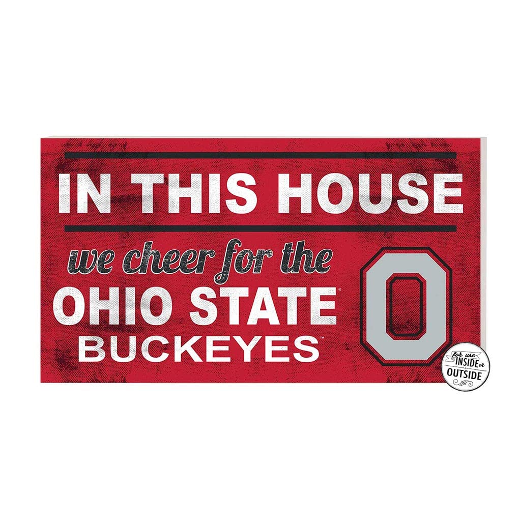 KH Sports Fan Ohio State Buckeyes 20"x11" in This House Indoor Outdoor Sign, One Size, Team Color