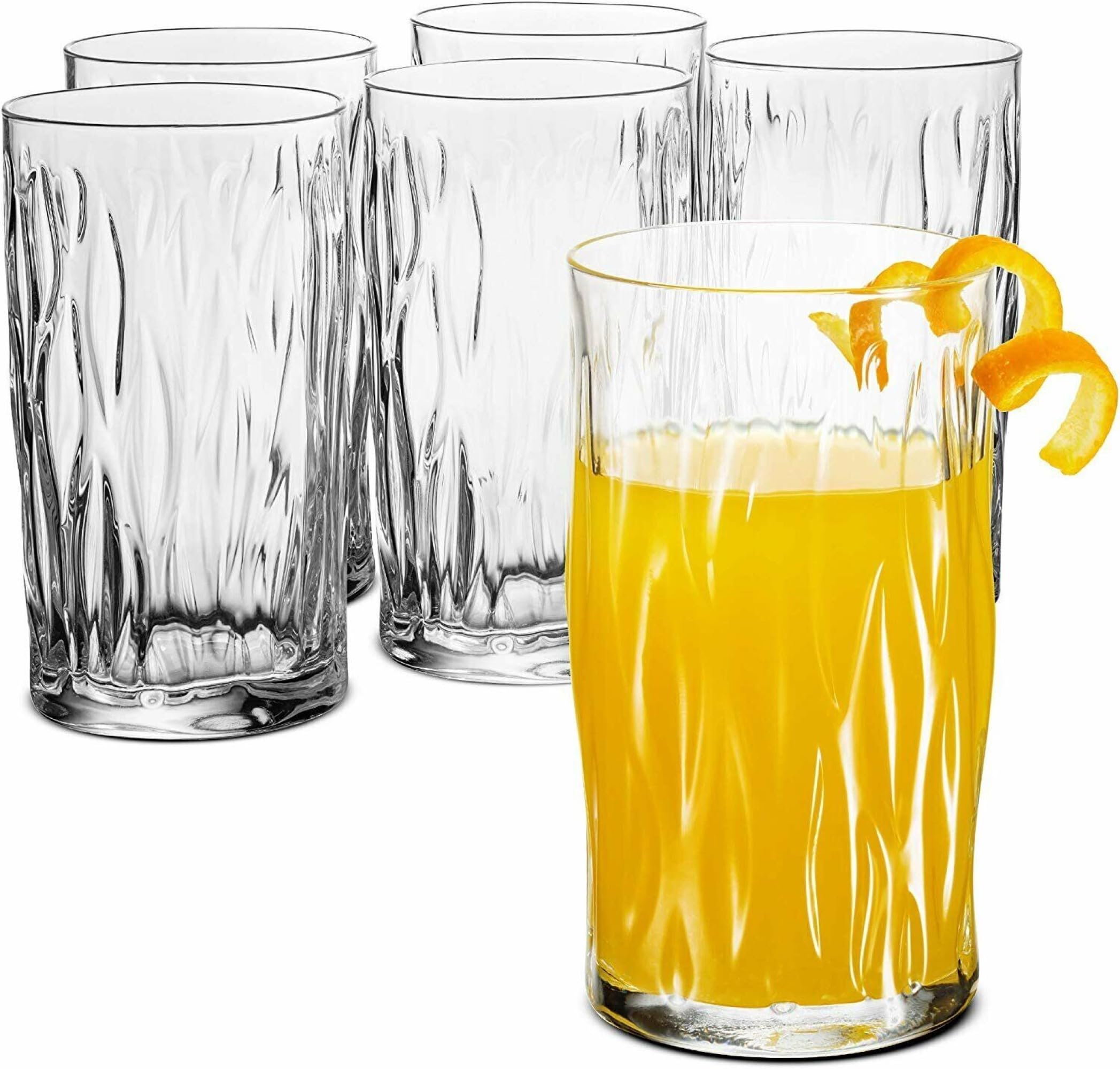 Bormioli Rocco Cooler Glass, Set of 6, 16.25 oz, Clear