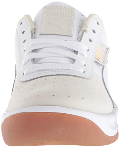PUMA Women's CALI EXOTIC Sneaker, Whisper White-Puma White-Puma Team Gold, 7