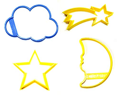 TWINKLE TWINKLE LITTLE STAR BABY SHOWER SET OF 4 COOKIE CUTTERS MADE IN USA PR1081