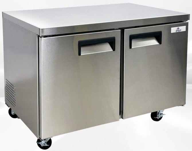 Under Counter Freezer 48" Stainless Steel Commercial Freezer NSF 2 doors 2 shelves, 0°F to -8°F 115V/60HZ Restaurant- TUC48F
