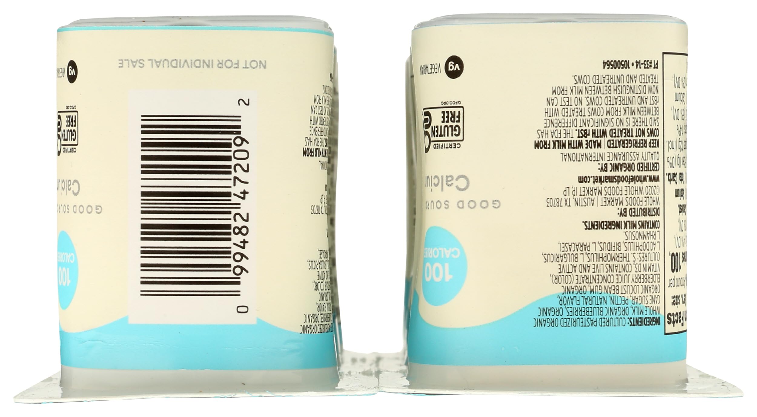 365 by Whole Foods Market, Yogurt Blueberry 6Pk Organic, 24 Ounce