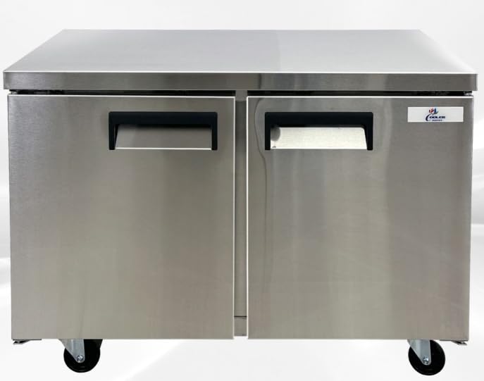 Under Counter Freezer 48" Stainless Steel Commercial Freezer NSF 2 doors 2 shelves, 0°F to -8°F 115V/60HZ Restaurant- TUC48F