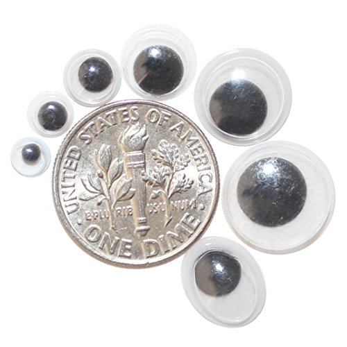 Ifavor123 Wiggle Eyes for Creative DIY Projects - Bulk Pack of Multiple Sizes White and Black Googly Eyes for Crafts (500)