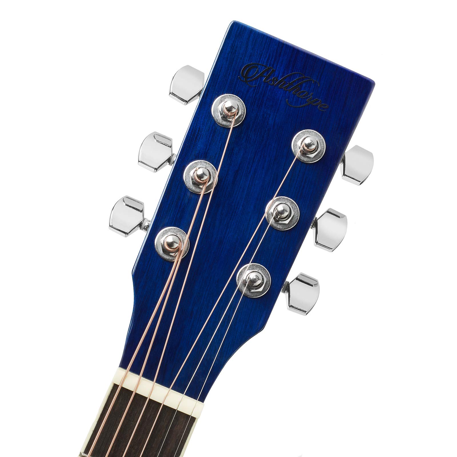 Ashthorpe Full-Size Cutaway Thinline Acoustic-Electric Guitar Package - Premium Tonewoods - Blue