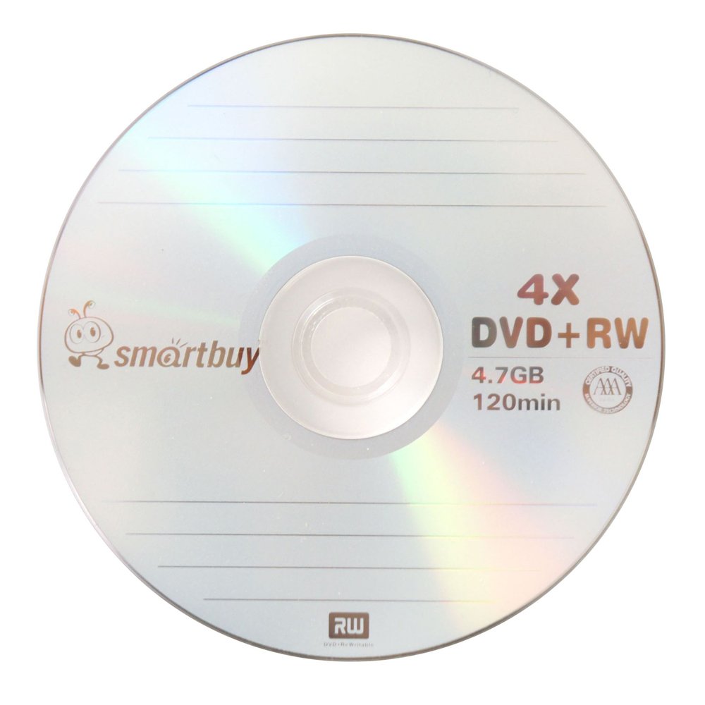 50 Pack Smartbuy Blank DVD+RW 4X 4.7GB 120Min Branded Logo Rewritable DVD Media Disc