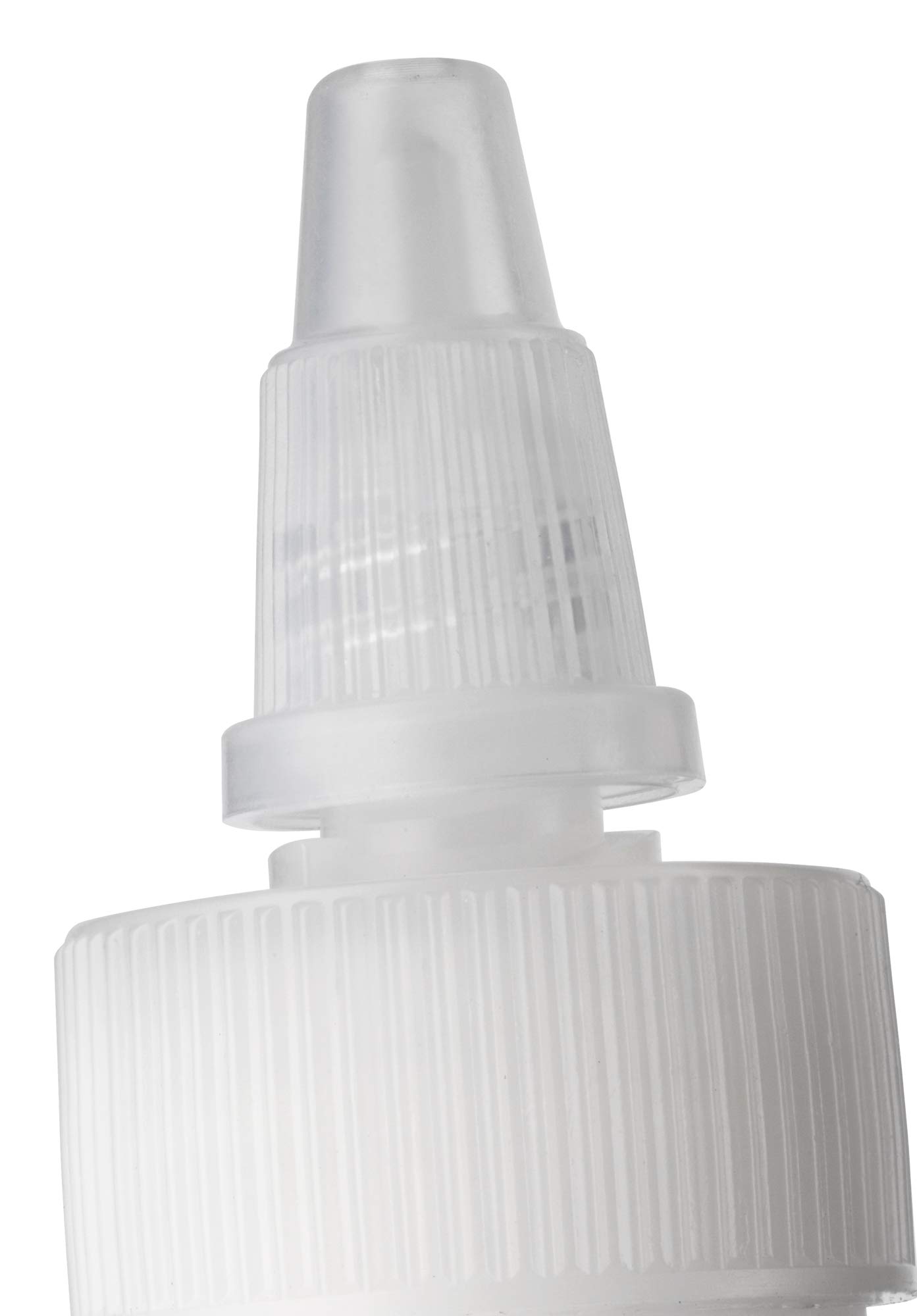 JUVITUS 4 oz / 120 ml White Plastic Cylinder Squeeze Bottle with Twist Top (12 Pack)