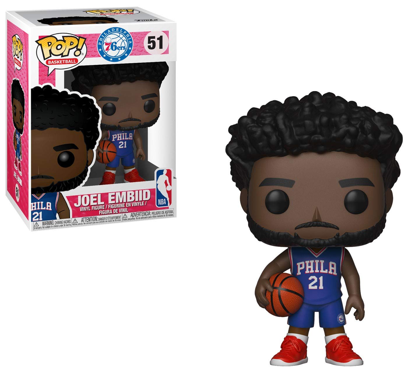 Funko POP! NBA: 76ers - Joel Embiid,Multi