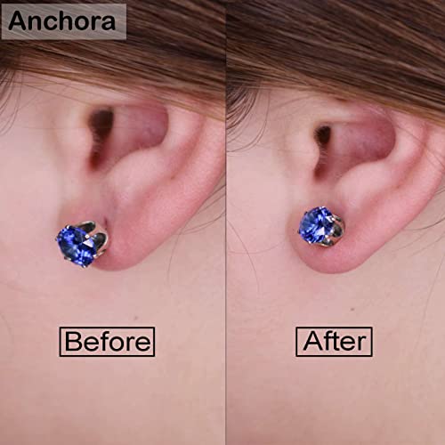 Anchora Original Magic Earring Backs for Droopy Ears | Earring Lifters for Heavy Earring | Earing Lifter Backs BAX | Earlobe Secure Clear Miracle (1 Gold 1 Rose 1 Silver)