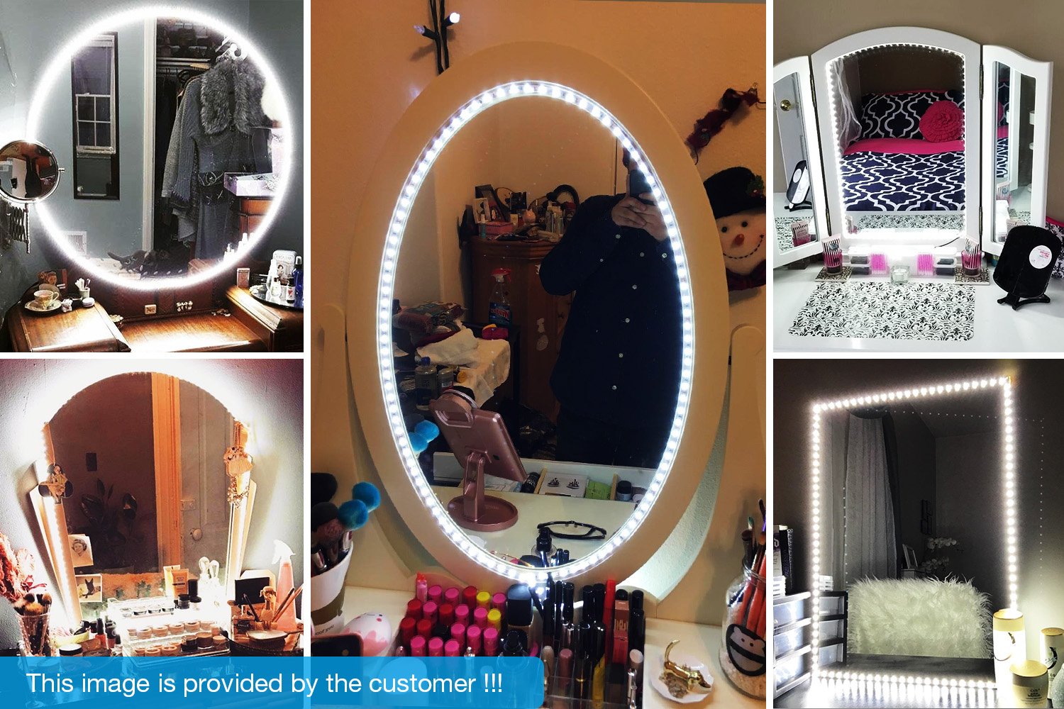 ViLSOM Led Vanity Mirror Lights Kit, 13ft/4M 240 LEDs Make-up Vanity Mirror Light for Vanity Makeup Table Set with Dimmer and Power Supply, Mirror not Included