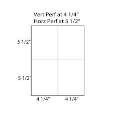 Perforated Paper, 4 Up 24# 8.5" X 11". Perforated in 4 Pcs. of 4.5" X 5.5". (1 Horizontal 1 Vertical). 500 Sheets. Ideal for W-2 and 1099 Tax Forms, and Much More. Working with Laser/Inkjet Printer.