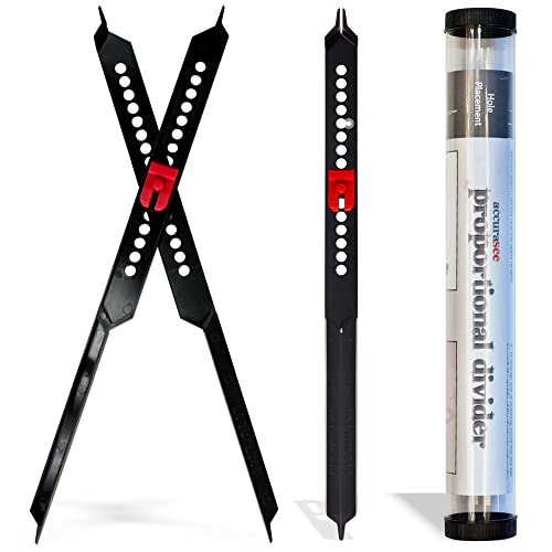 Accurasee Artist 11 Inch Proportional Divider - Upgraded Drawing Supplies & Drafting Tools - Adjustable Caliper & Subject Dividers for Art Drawing Tools