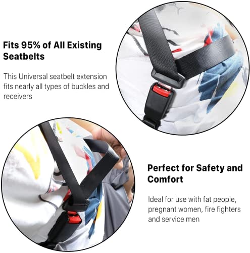 2 PCS Most Model Accessories Polyester Extension Comfortable and Convenient for Car Seats Universal,Ships from the US (9.0 Inch)