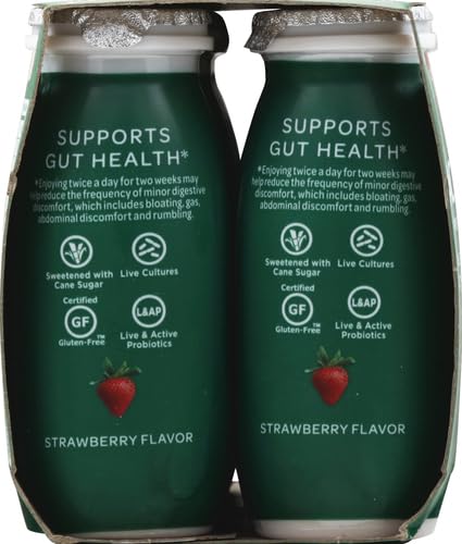 Activia Probiotic Dailies Strawberry Lowfat Yogurt Drinks, Delicious Daily Probiotic Yogurt Smoothie Drinks to Help Support Gut Health, 8 Ct, 3.1 FL OZ