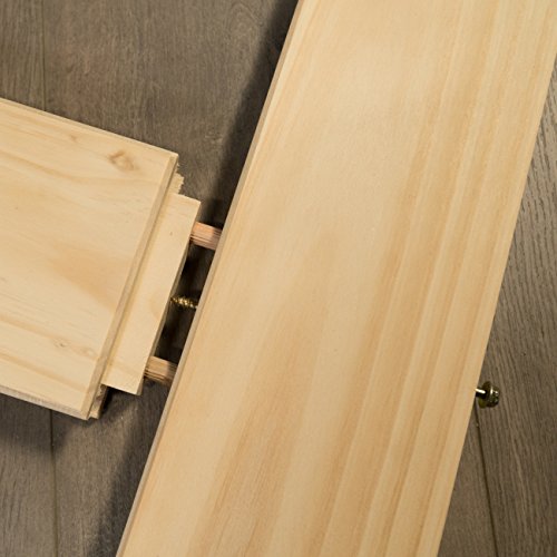 BELLEZE 42 Inch DIY Sliding Interior Barn Door, Modern Rustic Custom Farmhouse Unfinished Pine Wood for Kitchen Pantry Bedroom Living Room Closet - Unfinished