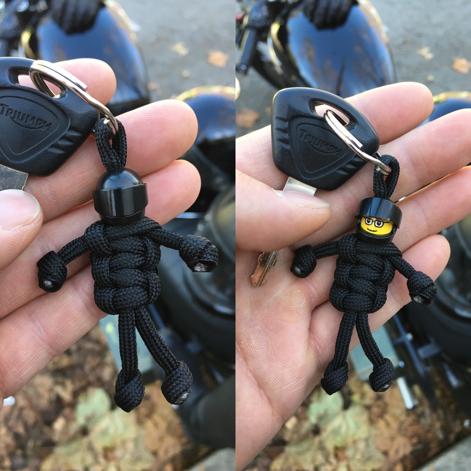 Motobuddy KeyChain for Motorcycles, Scooters, Cars, and Gifts (Black)
