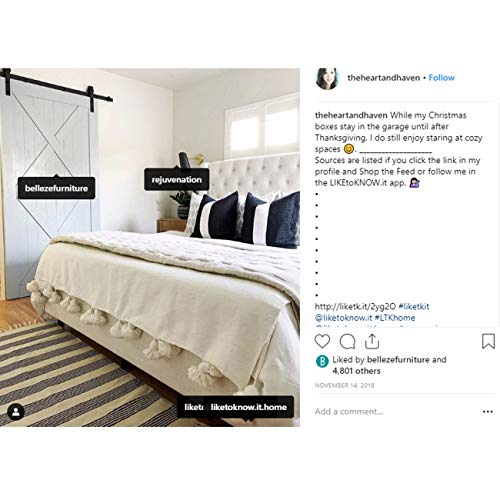 BELLEZE 42 Inch DIY Sliding Interior Barn Door, Modern Rustic Custom Farmhouse Unfinished Pine Wood for Kitchen Pantry Bedroom Living Room Closet - Unfinished