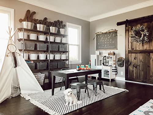 BELLEZE 42 Inch DIY Sliding Interior Barn Door, Modern Rustic Custom Farmhouse Unfinished Pine Wood for Kitchen Pantry Bedroom Living Room Closet - Unfinished