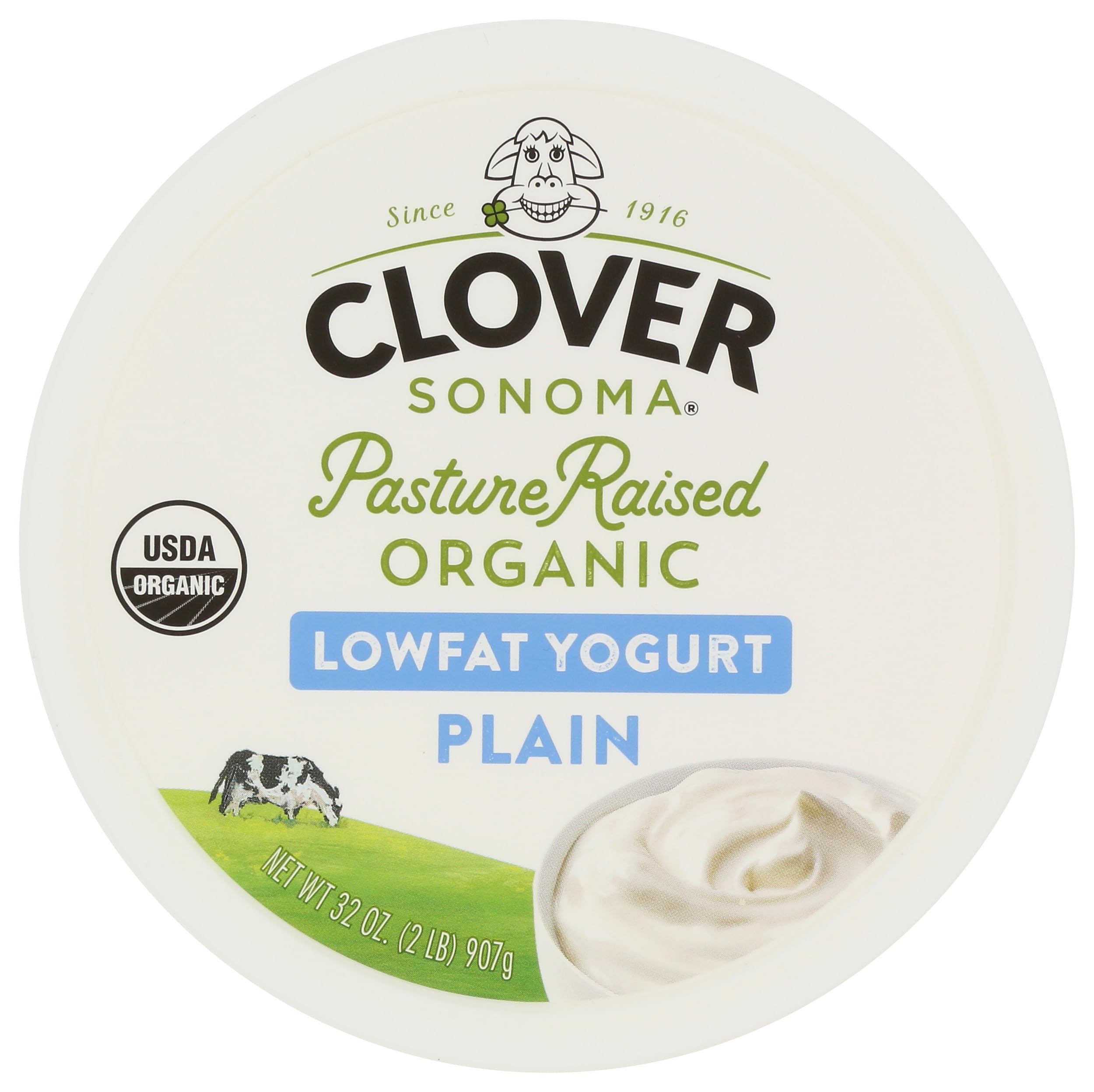 CLOVER SONOMA Organic Plain Low Fat Yogurt, 32 OZ