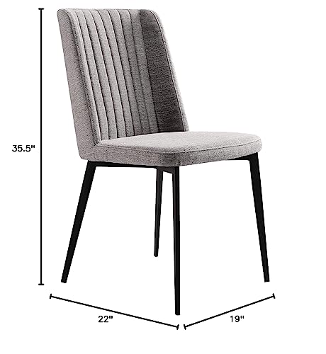 Armen Living Maine Dining Chair, Gray