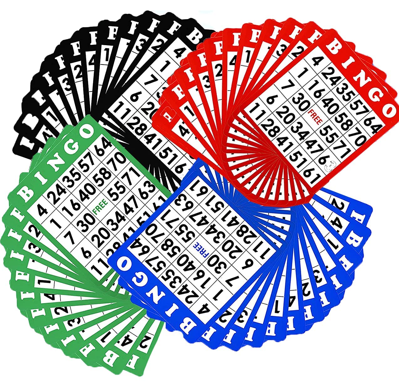 Regal Bingo - Bingo Cards and Reusable Chips Bingo Game Set - 50 Standard Playing Cards, 50 Calling Cards & 500 Multicolored Bingo Chips (50 Mixed Set)