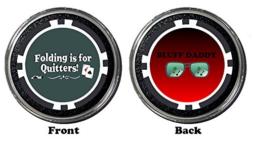 Funny Poker Card Guard/Protector * Holdem Poker Playing Card Cover * Gambling Coin (Bluff Daddy)