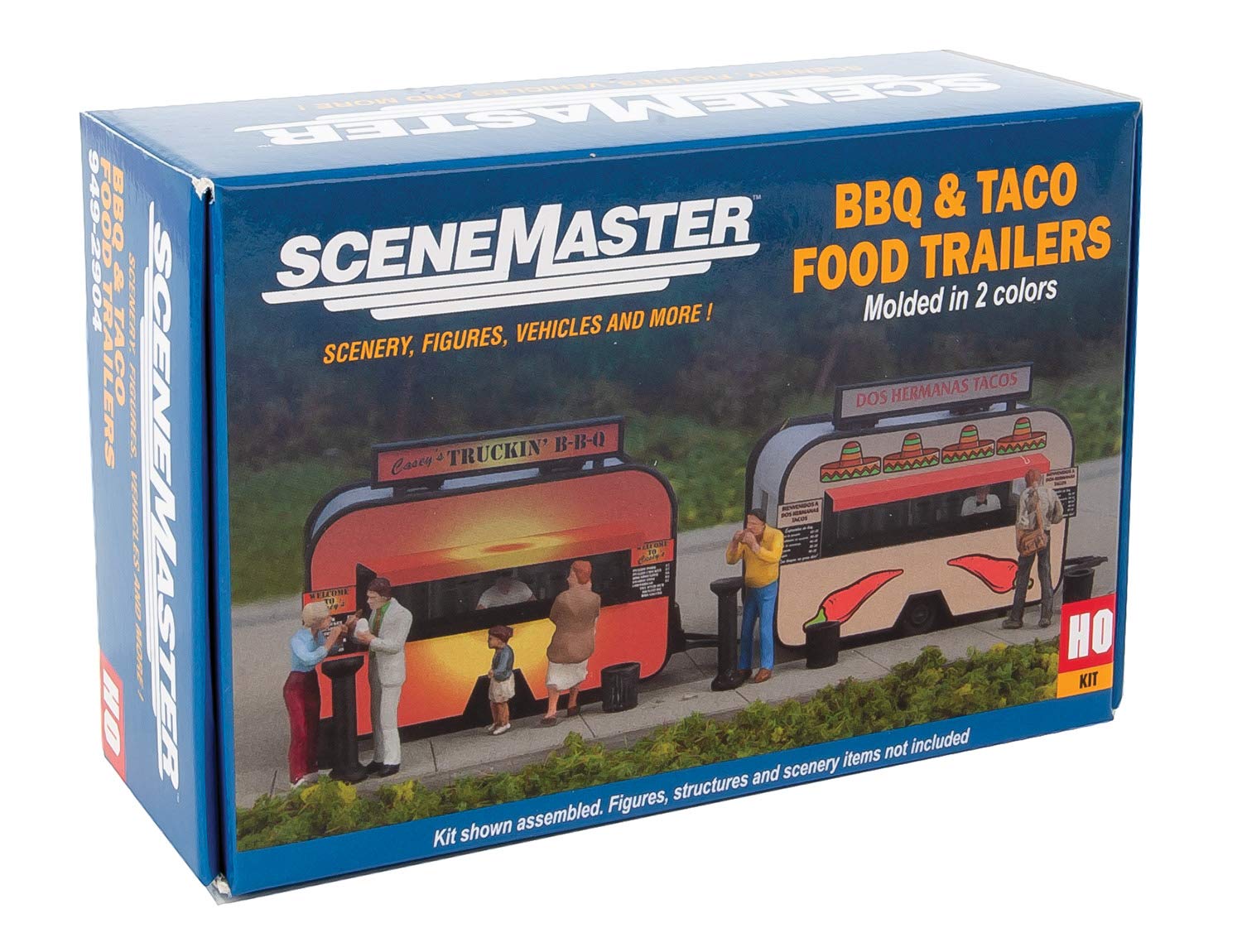 Walthers SceneMaster BBQ & Taco Food Trailers - Kit